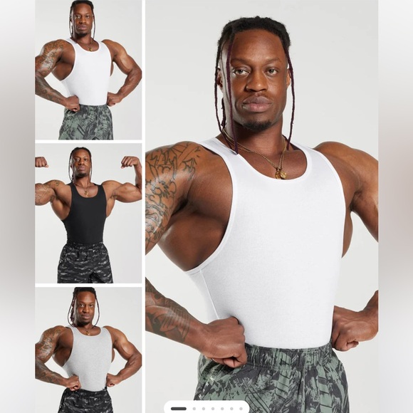 Gymshark | Shirts | Gymshark Ribbed Tank 3 Pack Muscle Fit ...